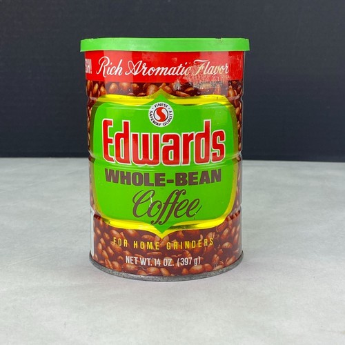 Vintage Edwards Whole-Bean Coffee 14oz Tin Metal Can | eBay