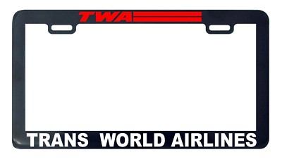 TWA trans world airlines license plate frame holder tag | eBay