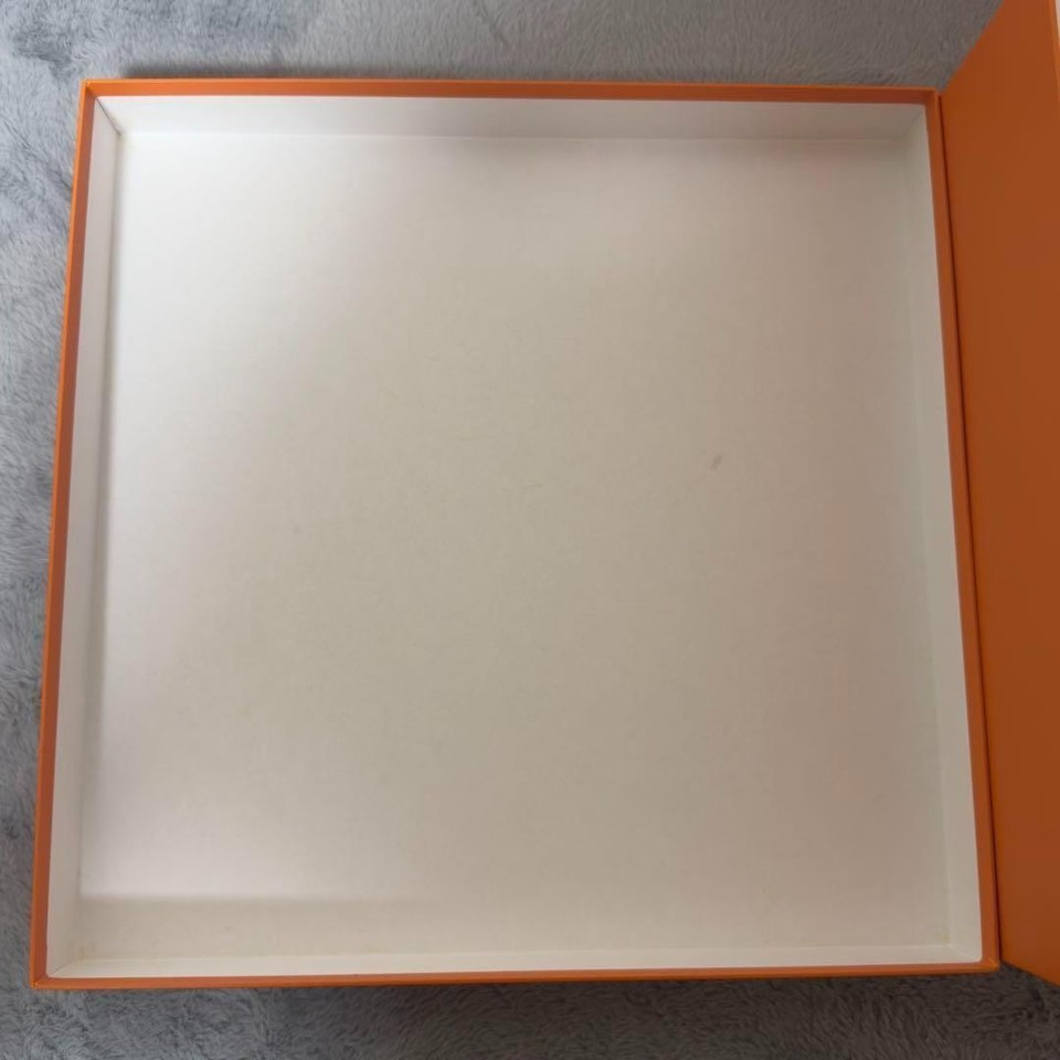 HERMES Empty Box for Birkin 30 Orange Rectangle Storage Gift Box 43×43× ...