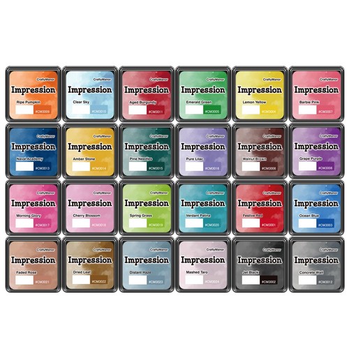 Mini Smudge Ink Pads for Stamps, Water Based Halo Dye Stamp Pad for ...