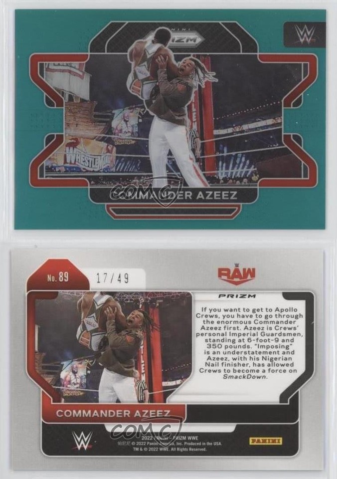 2022 Panini Prizm WWE Teal Prizm 17/49 Dabba-Kato Commander Azeez #89 ...