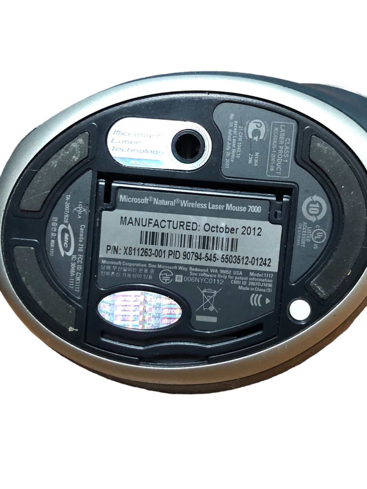 Microsoft Natural Ergonomic Desktop 7000 Wireless Keyboard Mouse USB ...