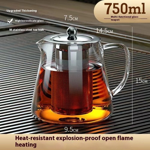Glass Teapot with Removable Infuser Stovetop Safe Tea Kettle Tea ...