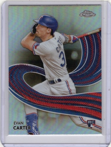 EVAN CARTER ROOKIE 2024 Topps CHROME #S-23 (SP) STROKES Insert-Texas ...