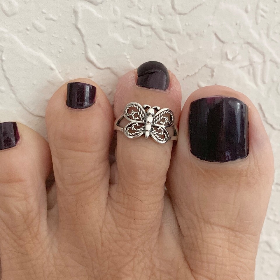 Sterling Silver Butterfly Toe Ring, Bug Rings, Butterflies, Spirit Bugs ...