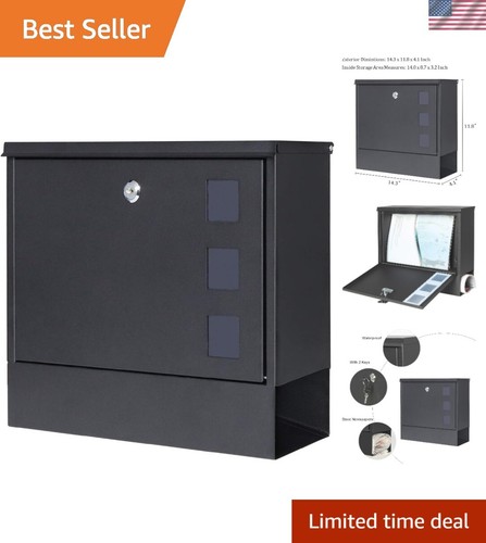 Locking mailbox wall mounted vertical– mailboxes with key lock large ...
