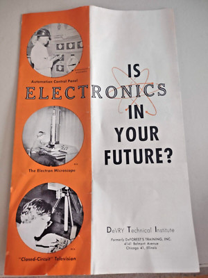 DeVry Technical Institute Brochure Advertising 1940s | eBay