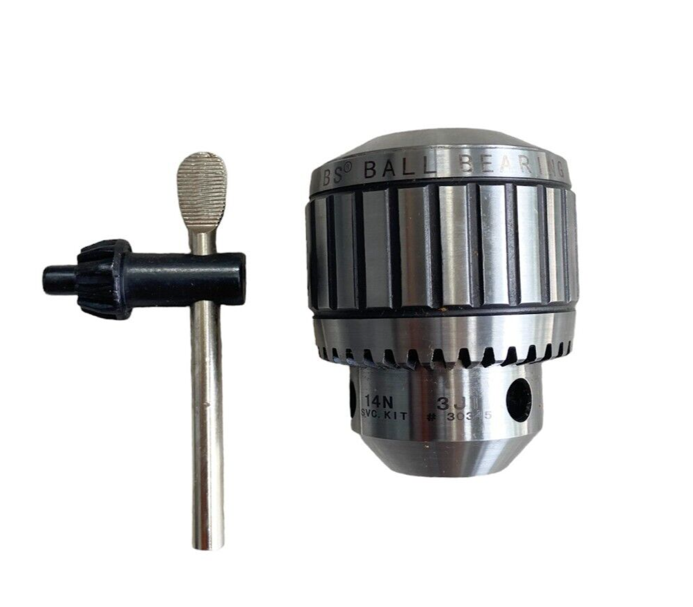 JACOBS Drill Chuck: Keyed, Jacobs Taper Mount, JT3 Mounting Size, Key ...