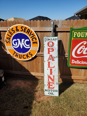 Vintage 1930s Sinclair Opaline Service Gas Station Advertising ...