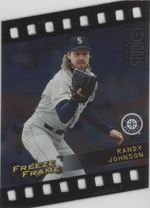 1998 Donruss Studio - Freeze Frame Randy Johnson #10 Die-Cut /500 for ...