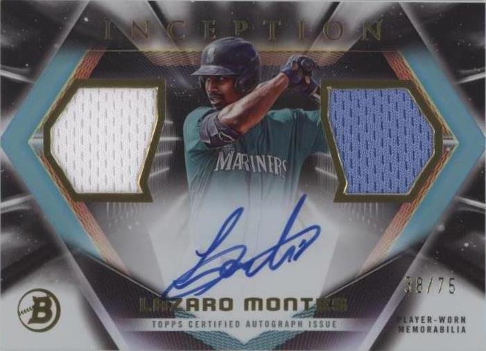 2023 Bowman Inception - Inception Autograph Dual Relics Lazaro Montes # ...