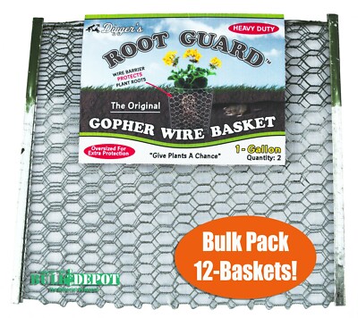 Gopher Guard, 1 gallon Gopher Baskets, Protect your plants, 12 quantity ...