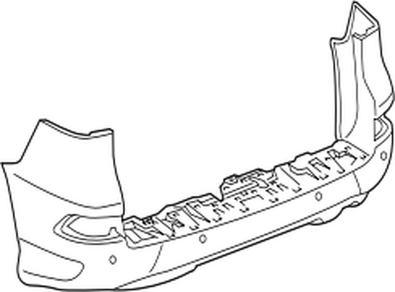 52159-6A925 Toyota Cover, rear bumper 521596A925, New Genuine OEM Part ...