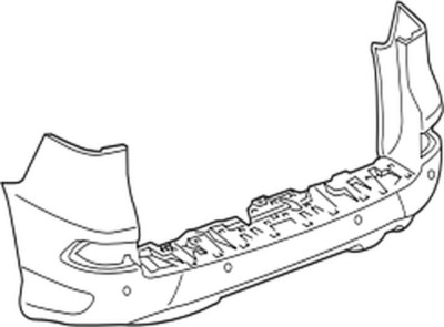 52159-6A925 Toyota Cover, rear bumper 521596A925, New Genuine OEM Part ...