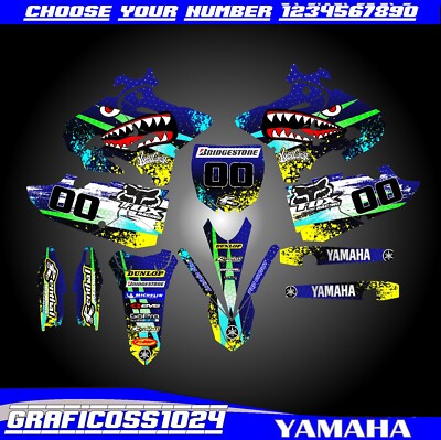 2015-2020 YAMAHA YZ 125 250 GRAPHICS KIT DECALS DECO YZ125 YZ250 2019 ...