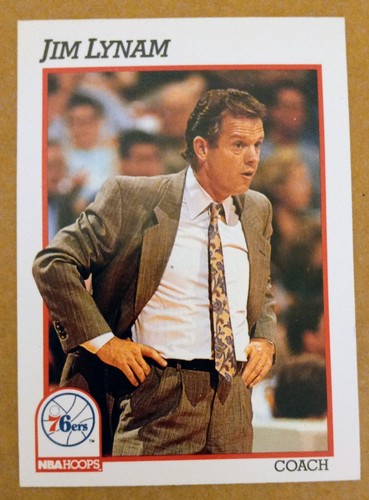 1991-92 NBA Hoops JIM LYNAM PHILADELPHIA 76ERS . Basketball Card #240 ...