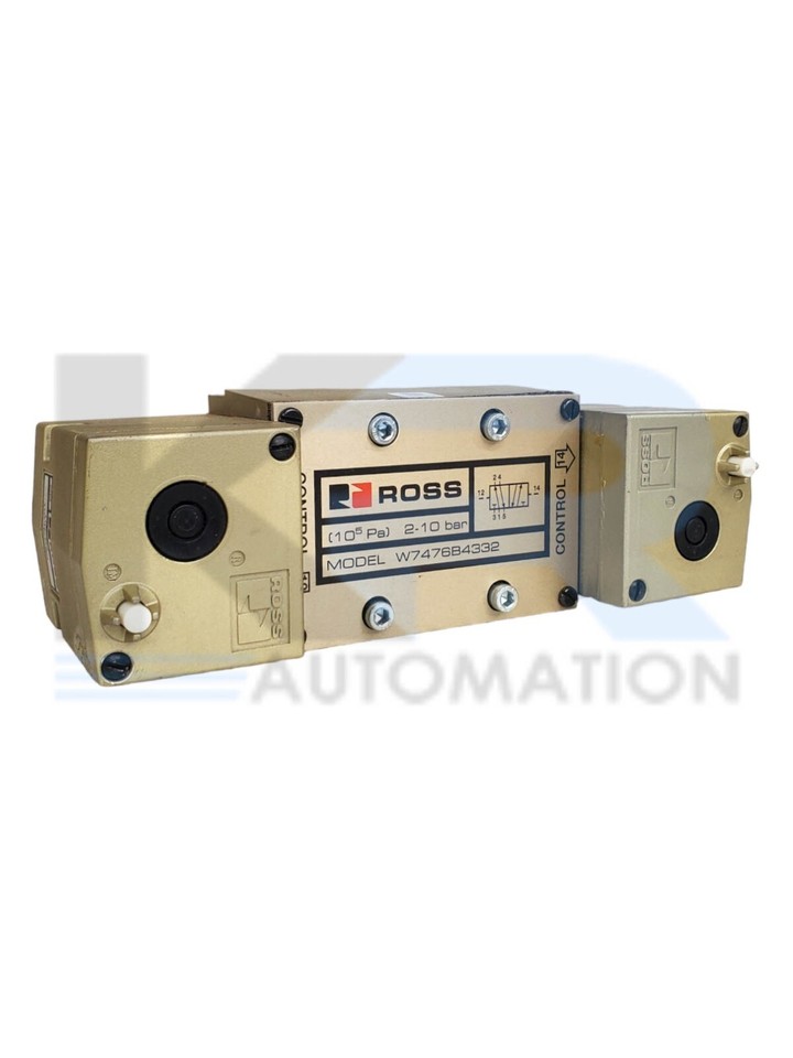 NEW Ross W7476B4332 Pneumatic Solenoid Double Control Valve 110-120V 50 ...