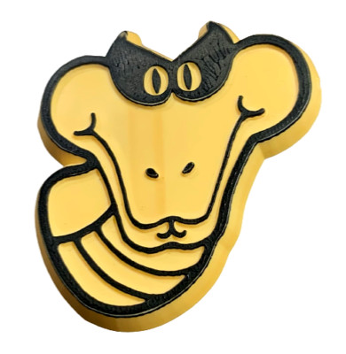 Hallmark Halloween Cobra Pin Spooky Smiling Snake Head w Mask 2” Brooch ...