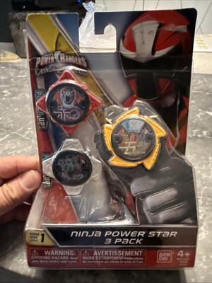 NINJA POWER UP STAR 3 PACK MMPR POWER RANGERS NINJA STEEL MOSC BANDAI ...