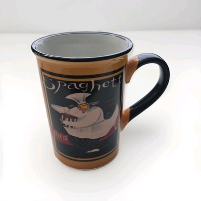 Chef Spaghetti Pasta Mug – Italian Bistro Style – Whimsical Ceramic 9oz ...