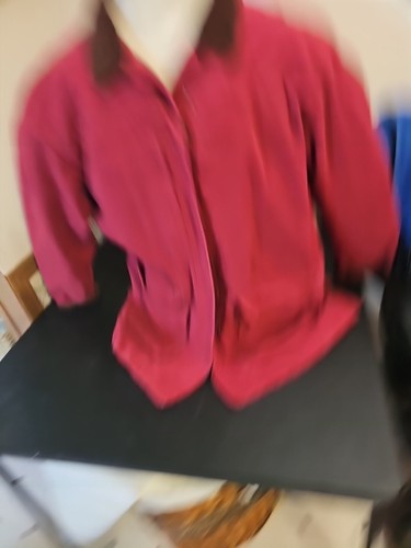 Lakin McKey Large Chore Jacket Coat Red Canvas Fleece Lined Insulated ...