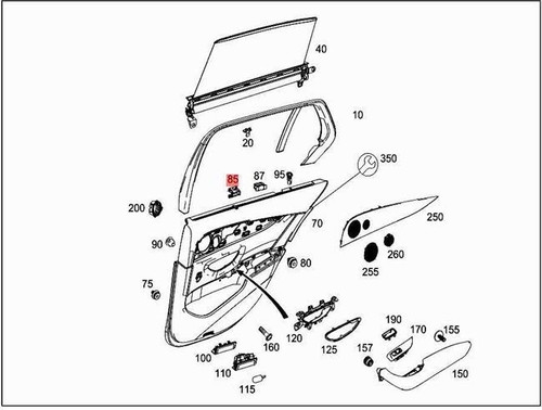 Genuine Ornamental Molding Clip X10 MERCEDES S213 W213 Estate ...