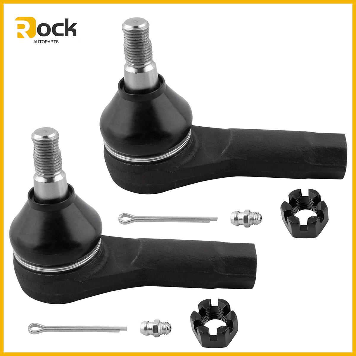 Set of (2) New Front Outer Tie Rod End Links For 1989-1998 Mazda MPV ...