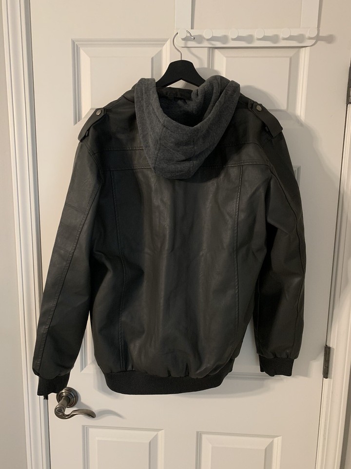 David Outwear Charcoal Leather Jacket | eBay
