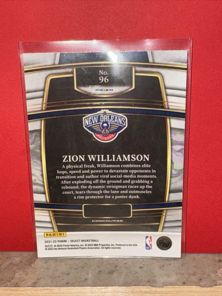 2021 Panini Select #96 Zion Williamson Blue Shimmer Prizms | eBay