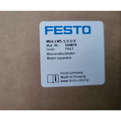 US FREE TAX New Festo MS6-LWS-1/2-U-V 564870 Water separator | eBay ...