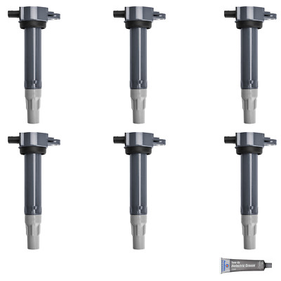 6 Pack Ignition Coil + Grease For 2011 2010 2009 2008 Dodge 4.0L 2.7L 3 ...