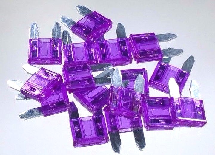 100 Pack ATM 3 Amp Mini Blade Style Fuse 3A Automotive Car Truck 3Amp ...