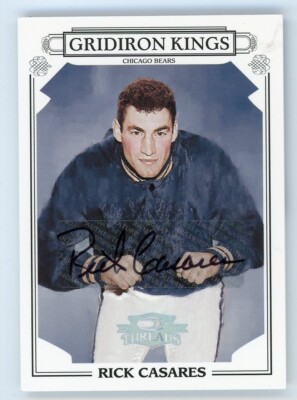 2007 Donruss Threads RICK CASARES Chicago Bears Gridiron Kings AUTO 25/ ...