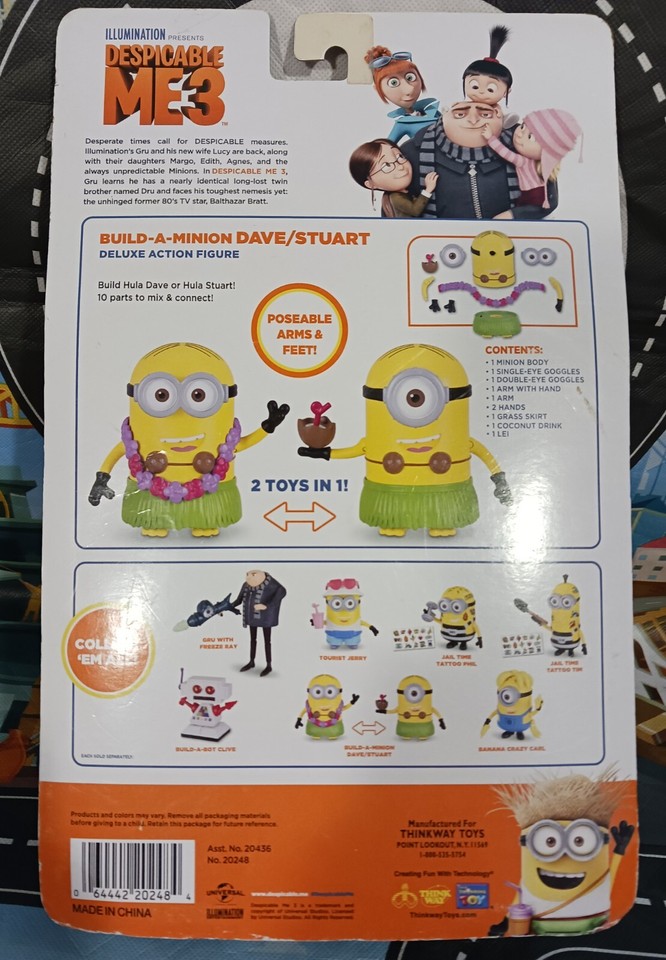 Despicable Me 3 Build-A-Minion Dave/Stuart Character/Figure Posable ...