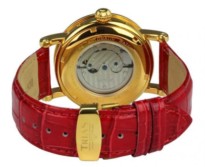 Trias Watches Red Calendar-Automatic Stainless Steel IP Gold Ø 1 21 ...
