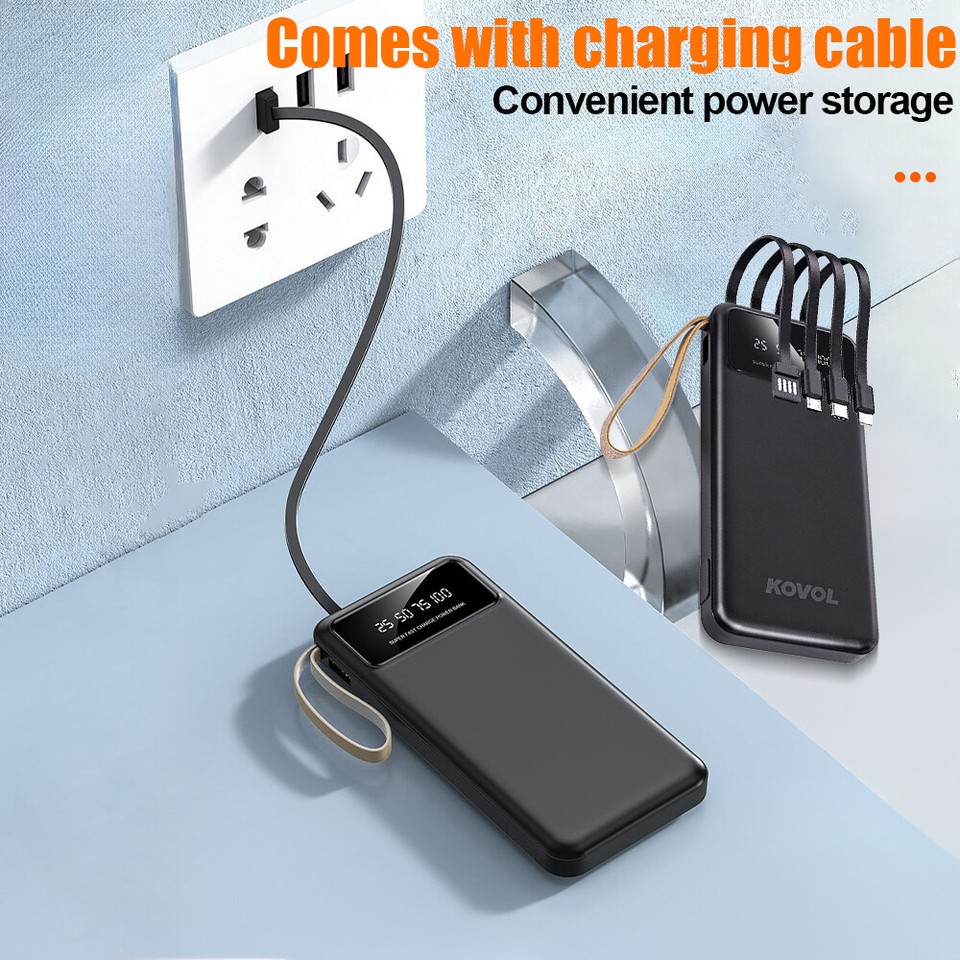 Power Bank 9000000mAh Portable Fast Charger Battery Pack 4 USB for ...