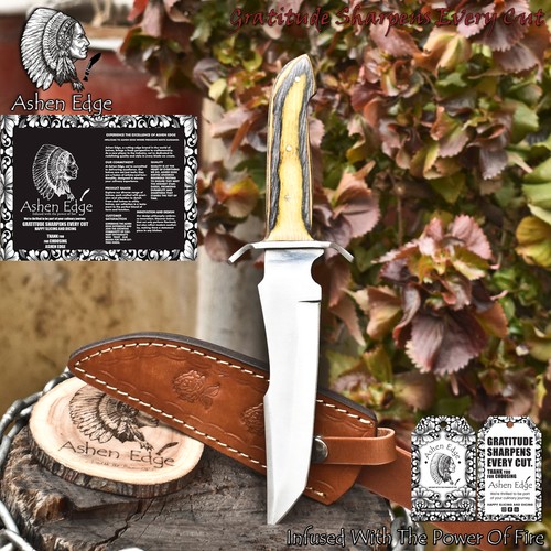 Ashen Edge Custom AUS-10 Steel Tanto Knife Hard Wood Limited Edition ...