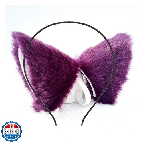 Cat Ears Headband Hair Clips Fox Ears Hair Bands Barrettes Women Furry ...