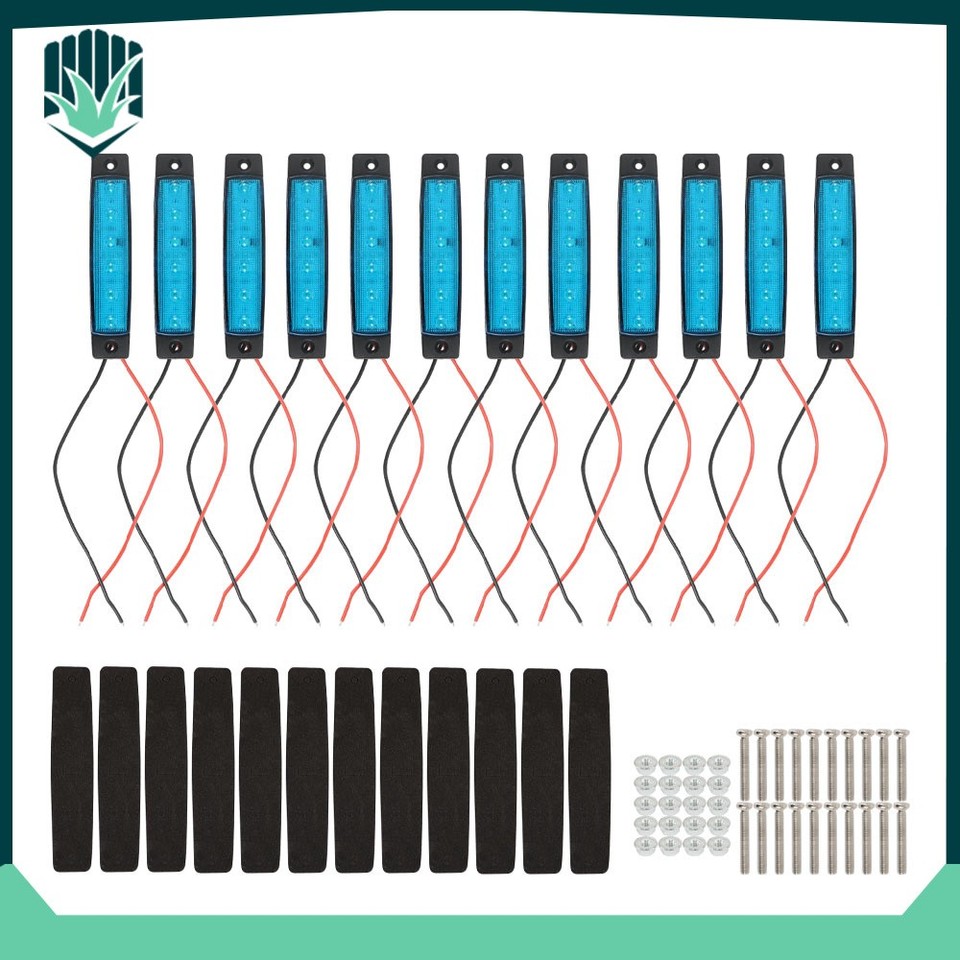 Blue LED 12× 12V Marine Boat Deck Courtesy Lights Waterproof Stern ...