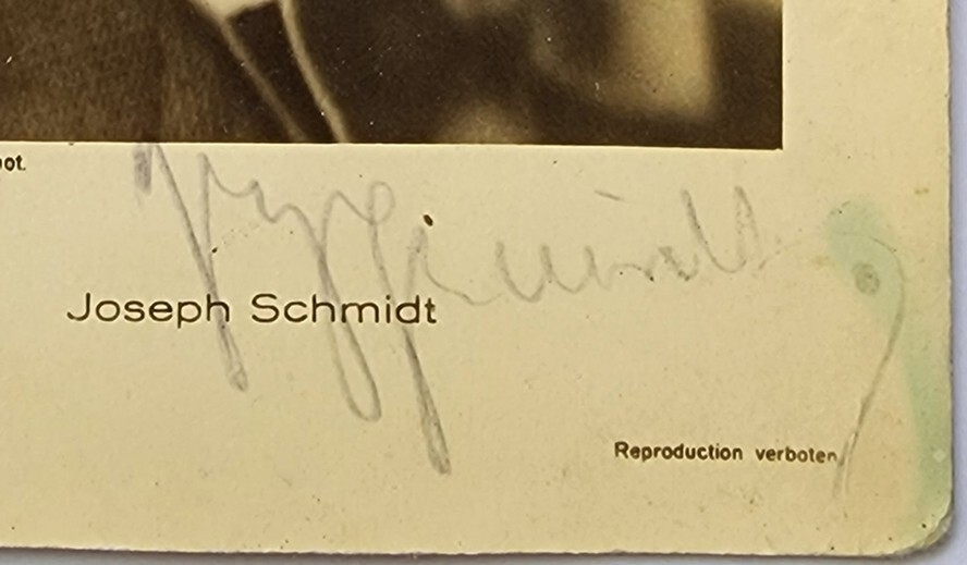 TENOR JOSEPH SCHMIDT AUTOGRAPH SIGNED PORTRAIT PHOTO BERLIN 1937 | eBay