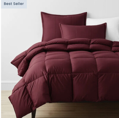 The Company Store Lacrosse Loftaire Merlot Down Alternative Extra ...