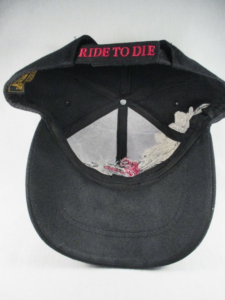 RIDE TO DIE Motorcycle Death Grim Reaper Black Adjustable Baseball Cap ...