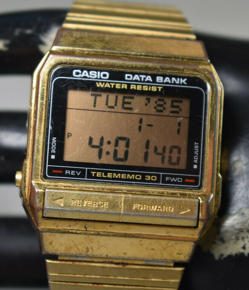 RARE! Vintage 1988 Casio DB-310 (871) GOLD Data Bank Telememo NEW ...