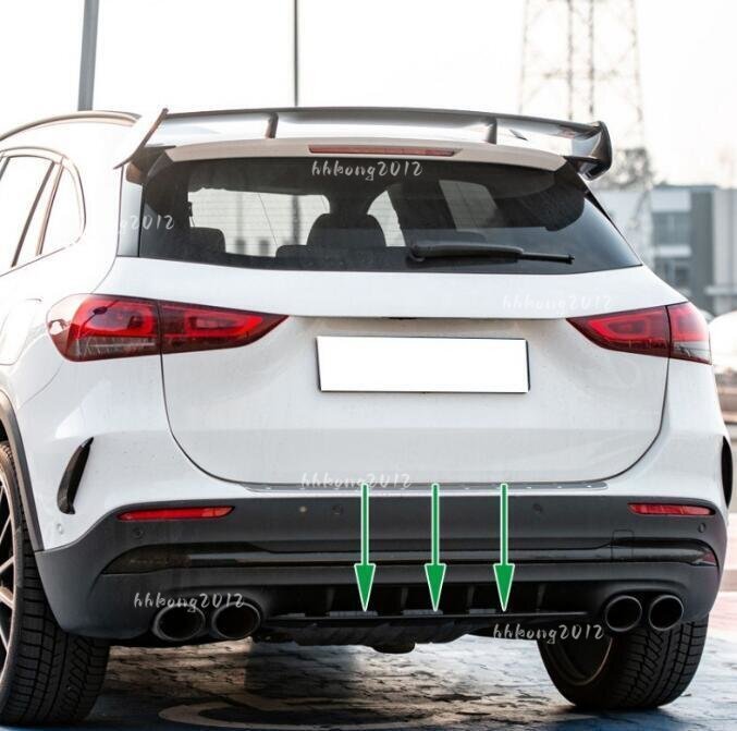 For Benz H247 GLA250 GLA35 AMG Black Rear Under Bumper Lip Diffuser ...