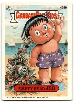 1987 Garbage Pail Kids Empty Head Jed #431B | eBay