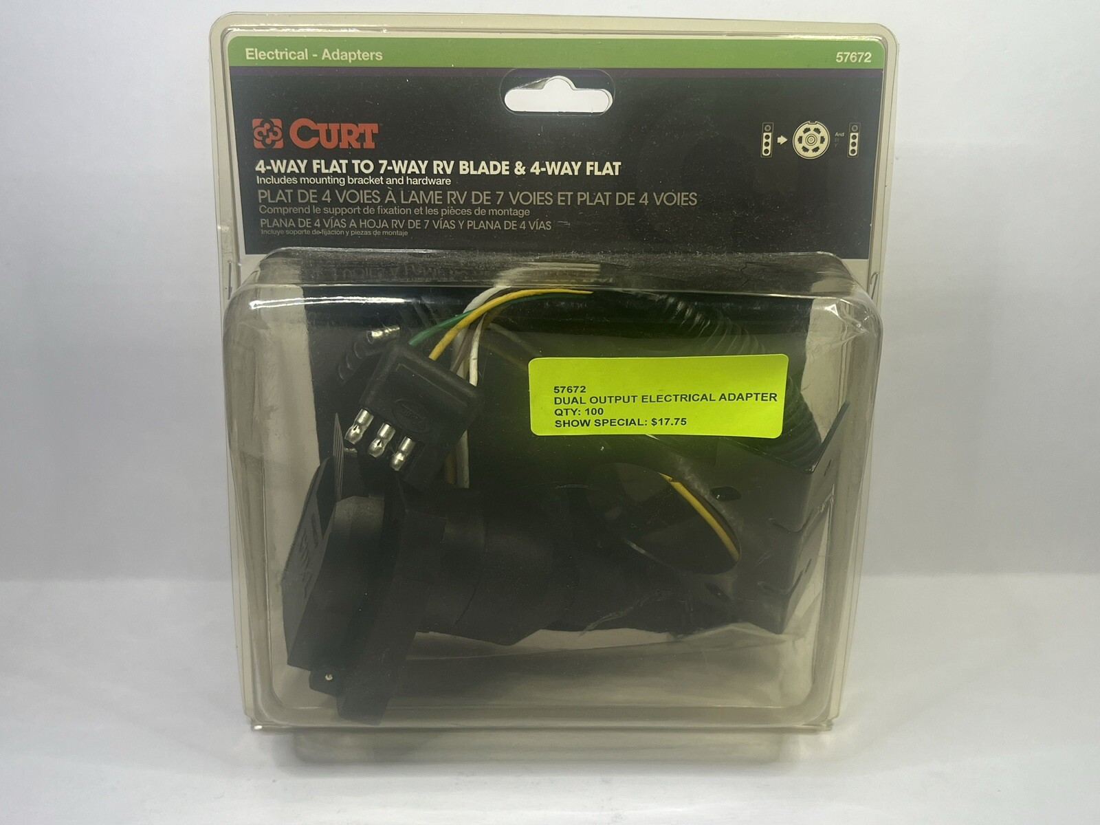 Curt Manufacturing 57672 4 Way Flat To Both 7 Way Round And 4 Way Flat ...