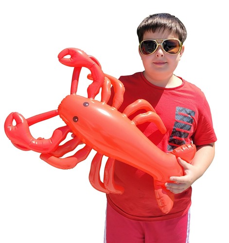 Large 20" RED Blow-up Inflatable Lobster Pool Toy Luau Nautical Clam ...