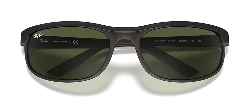 Ray-Ban RB 2027 W1847 Predator 2 Sunglasses Matte Black G-15 Green w ...