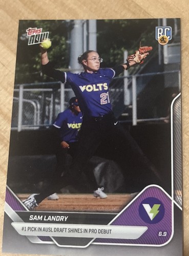 2025 Topps Now AUSL Softball #4 Sam Landry Rookie Card RC Volts | eBay
