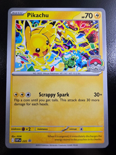x10 Pikachu Promos 2025 World Championships Black Star Promo 225 NEW NM ...